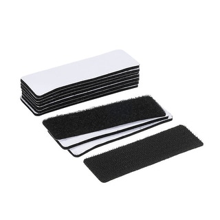 Hook and Loop Tapes Nylon Sticky Glue Self Adhesive 30mm x 100mm Black ...