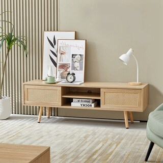 55.12" Rattan TV cabinet - Bed Bath & Beyond - 39035570