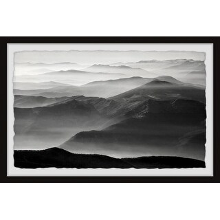 'Foggy Mountain Range' Framed Painting Print - Bed Bath & Beyond - 36082060