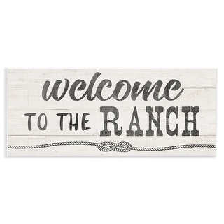 Stupell Welcome to Ranch Rustic Wall Plaque Art Design By CAD Designs ...