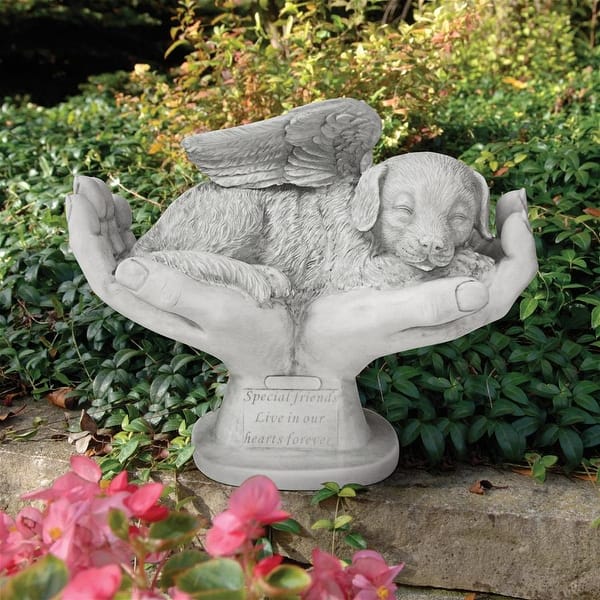 Design Toscano Dog In Gods Hands Pet Memorial Statue - Bed Bath ...