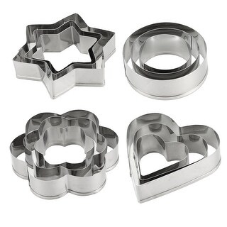 Cookie Cutter Set of 12 Stainless Steel Biscuit Cutters for Baking ...