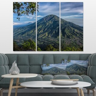 Designart "Merbabu Volcano in Java" Large Landscape Canvas Art Print ...