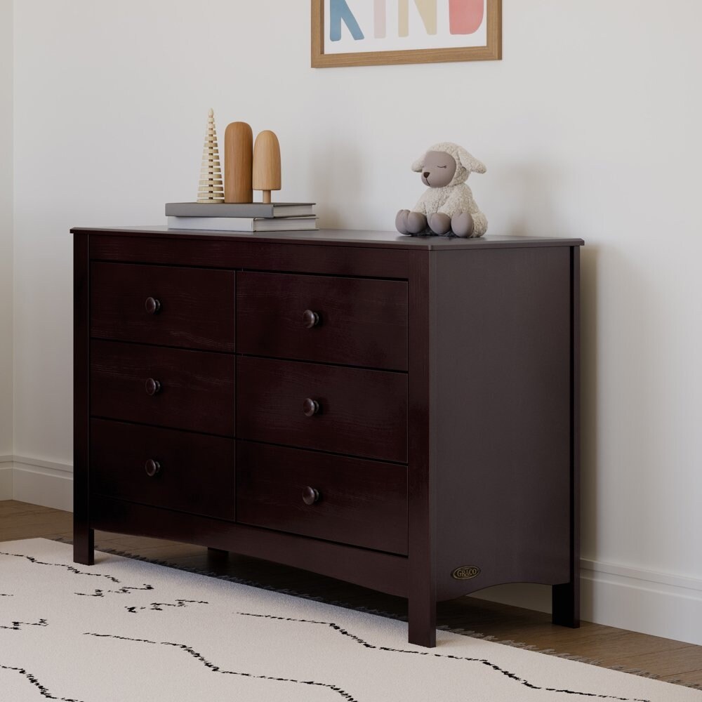 Noah 6 Drawer Modern Double Dresser Espresso Bed Bath Beyond 38000090