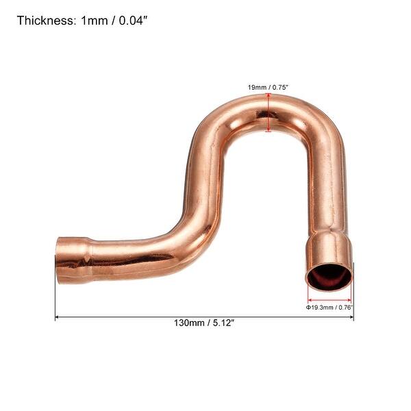 Copper P-Trap Pressure Pipe Fitting Tubing Plumbing Supply 19mm OD ...
