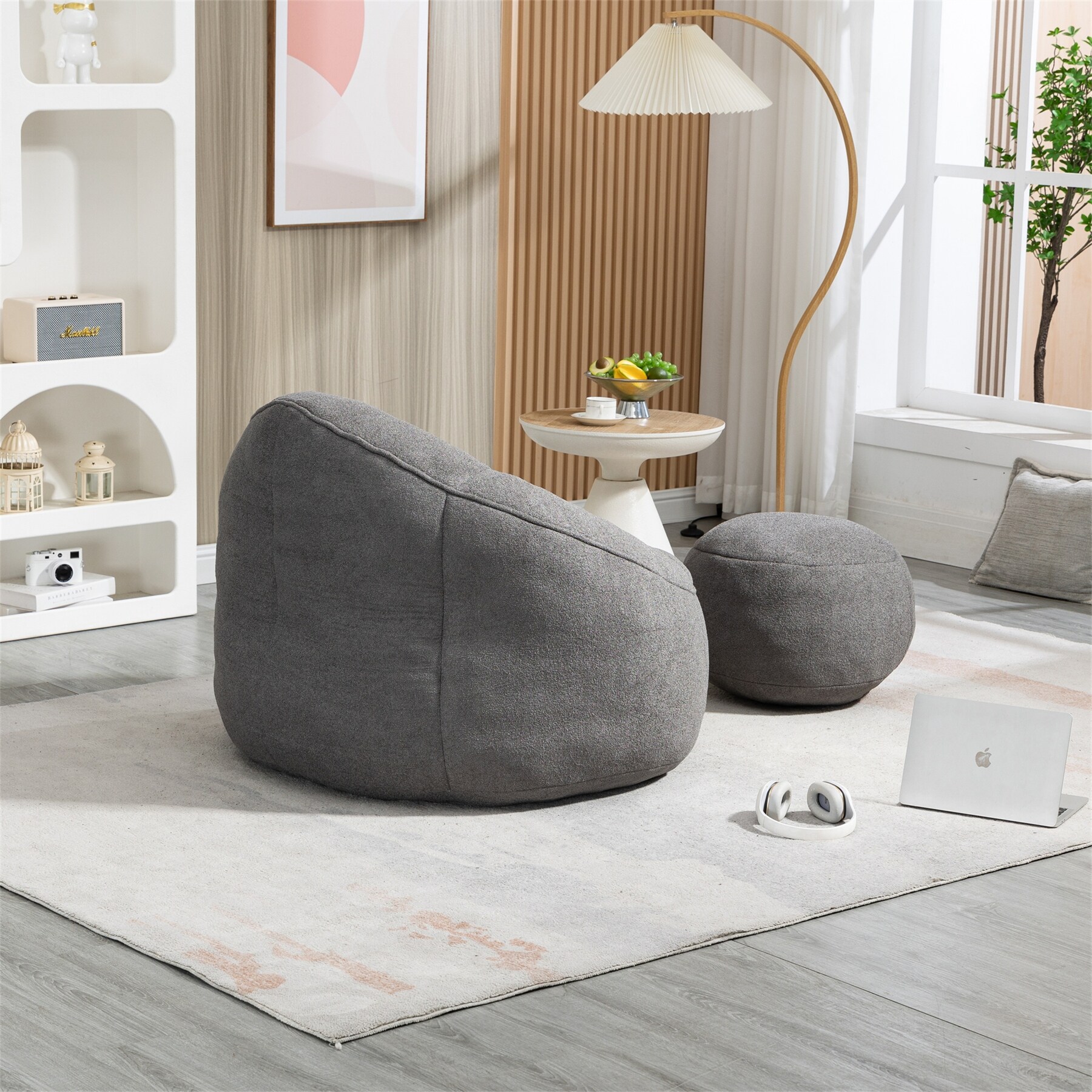 High Pressure Foam Bean Bag Sofa Chair With Ottoman Bed Bath Beyond 39301322