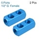 1/2" G Thread Pneumatic 5Port 2Way Air Hose Inline Manifold Block ...