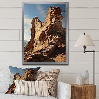 Designart "Desert Spires III" Desert Framed Wall Decor - Bed Bath ...