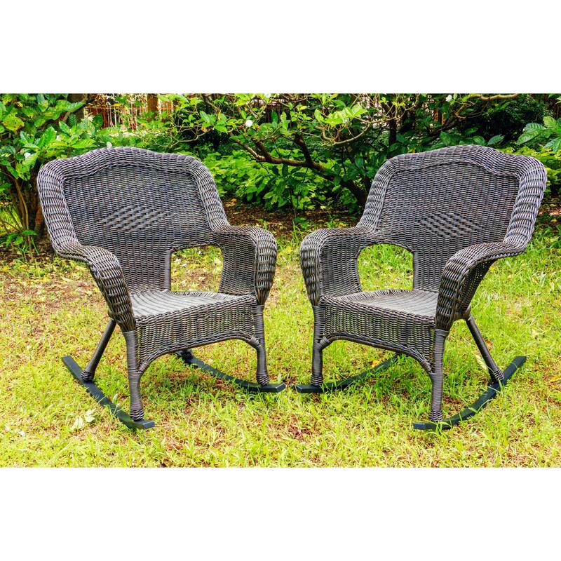Maui Resin Wicker Porch Rocker (Set of 2) - On Sale - Overstock - 8300383