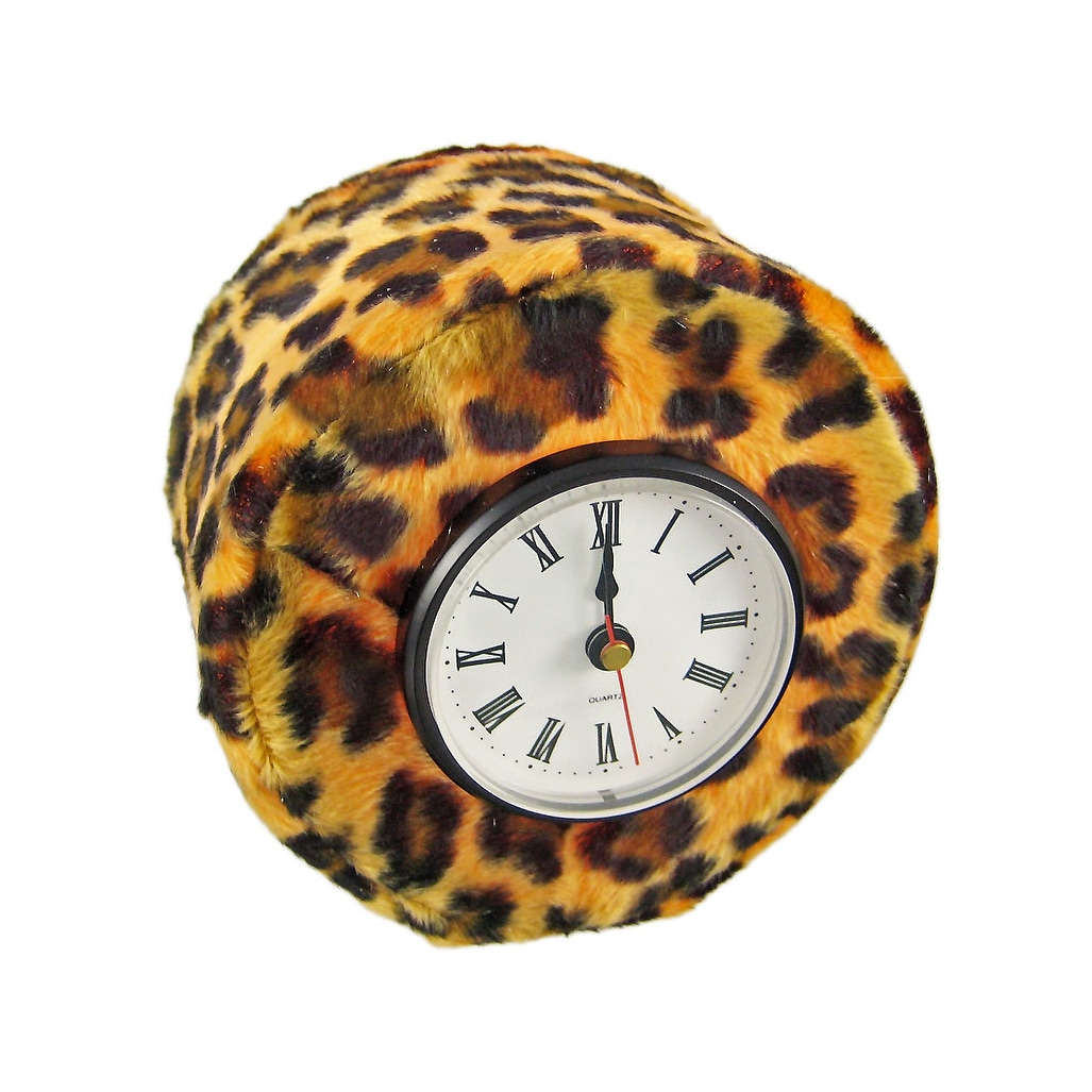 leopard print clock