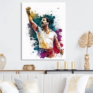Designart 'Man On Stage II' Fashion Man Canvas Wall Art - Bed Bath ...