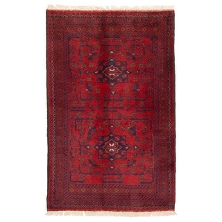 ECARPETGALLERY Hand-knotted Finest Khal Mohammadi Red Wool Rug - 2'7 x ...