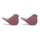 Set of 2 Solid Brick Red Bird Porcelain Tabletop Figurines 6" - Bed ...