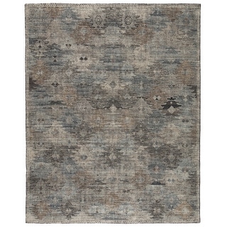 Myron Hand-Knotted Geometric Ivory/ Black Area Rug - Bed Bath & Beyond ...