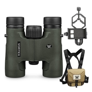 Vortex 10x28 Diamondback HD Roof Prism Binoculars with Phone Adapter ...