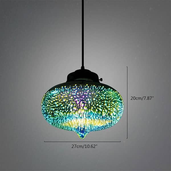 Ceiling Light 3D Colorful Glass Fireworks Pendant Lamp Chandelier - 10 ...