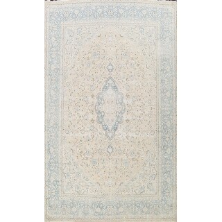 Muted Floral Traditional Kerman Persian Area Rug Wool Hand-knotted - 9 ...