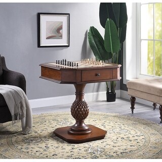 Bromia Cherry Game Table with Pedestal Base - Bed Bath & Beyond - 39408811