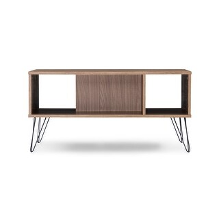 Oregon Coffee Table in a Walnut Wood Finish and Metal Legs - Bed Bath ...