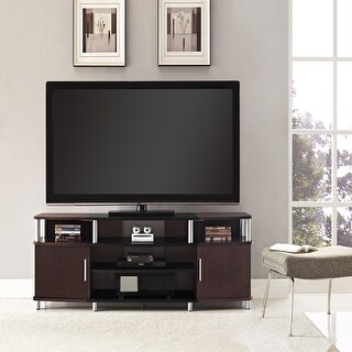 Carson TV Stand for TVs up to 70", Cherry - Bed Bath & Beyond - 37999899