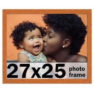 27x25 Frame Honey Pecan Brown Picture Frame - Modern Photo Frame - Bed ...