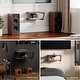 Floating Wall Shelves Entertainment Center with Wooden AV Media Shelf ...