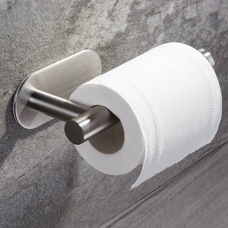Stainless Steel Potty Paper Holder Adhensive Tissue Paper Roll Holder ...