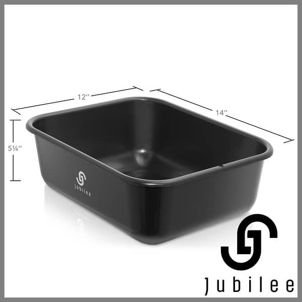4Pk Commercial Bus Box Utility Tub Plastic Storage Dish Bin 11L - Black ...