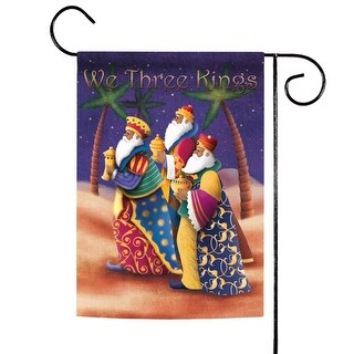 Blue Brown"We Three Kings" Christmas Outdoor Mini Flag 18"x12.5" - Bed ...