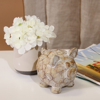 Resin Pig Decor, 4.75", Brown, ivory 4.5"H - 4.75" x 4.0" x 4.5" - Bed ...