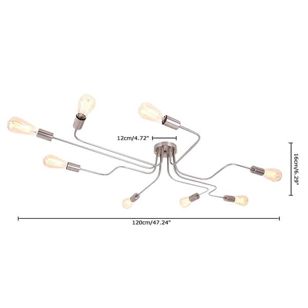 8 - Light Mid-Century Modern Industrial Spider Shape Circuit Board Semi ...