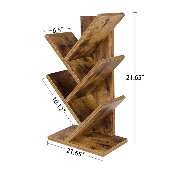 Tree Shape Bookshelf 4 Tiers Open Floor Bookshelf Mini Desktop ...