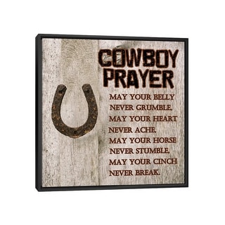 iCanvas "Cowboy Prayer" by Sheldon Lewis Framed Canvas Print - Bed Bath ...