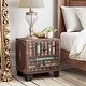 COZAYH Vintage 2-Drawer Nightstand Fully Assembled Faux Leather Texture ...