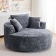 Oversized Swivel Accent Chair, Chenille Round Chairs Upholstered Swivel ...