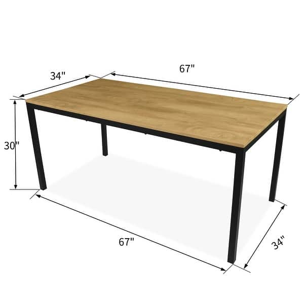 67" Rectangle Dining Table for 8 Person - 67"x34"x30" - Bed Bath ...