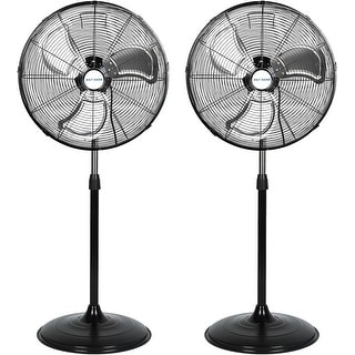 20" High Velocity Pedestal Fan, 3-Speed 5200 CFM Industrial Oscillating ...