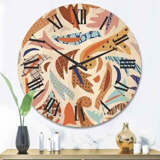 Designart 'Baroque Inspired Stylized Doodles' Bohemian & Eclectic Wood ...