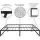 14 Inch Metal Platform Bed Frame with Steel Slat Support, No Box Spring ...