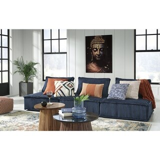 Signature Design by Ashley Bales Blue 3-Piece Modular Seating - 117" W ...