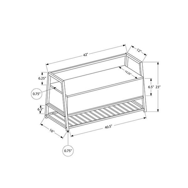 Grey 42-inch Wood-Look Finish Storage Bench - Bed Bath & Beyond - 32241065
