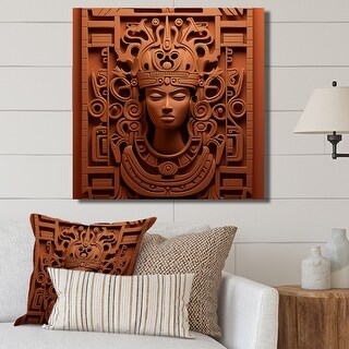 Designart "Mayan Magic Aztec Mask II" Mexican Art Wall Art - Bed Bath ...