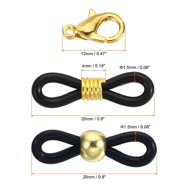 Eyeglass Chain Connector Retainer 100pc Strap Holder Chain End Loop 3 ...