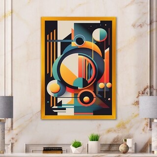 Designart "Minimal Bauhaus Dimensions IV" Modern Geometric Framed Art ...