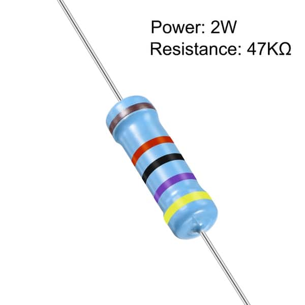 100pcs Metal Film Resistors 47K Ohm 2W 1%Tolerances 5 Color Bands ...