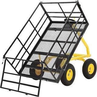3-in-1 Convertible Yard Wagon 1500-lb Capacity 13In All-Terrain Tires ...