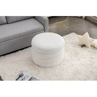 Tufted Large Round Storage Ottoman Beige/ Grey/ Blue - On Sale - Bed ...