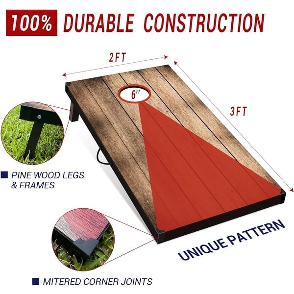 Cornhole Boards Set - 3x2ft MDF Wood Cornhole Set - Bed Bath & Beyond ...