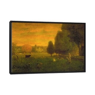 iCanvas "Sundown Brilliance " by George Inness Sr. Framed Canvas Print ...