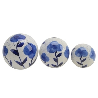 Sagebrook Home Ceramic Decorative Orbs Set - Enhance Your Space with ...